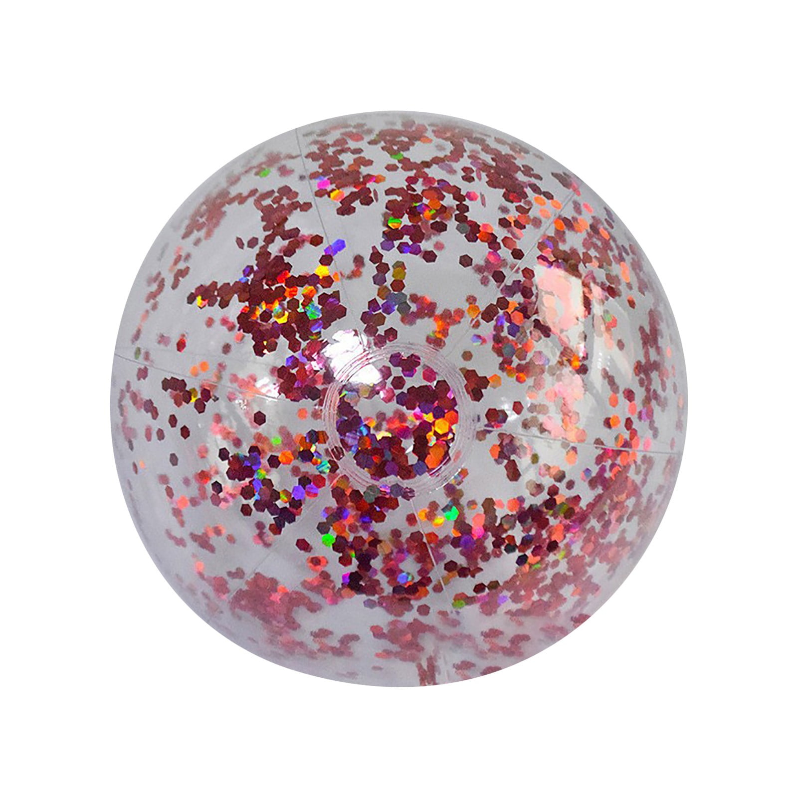 60CM PVC Inflatable Sequin Beach Ball Sports Luminous Ball Water Play ...
