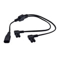 60Cm IEC320 C8 To Double IEC320C7 Angled Connectors Power Extension ...