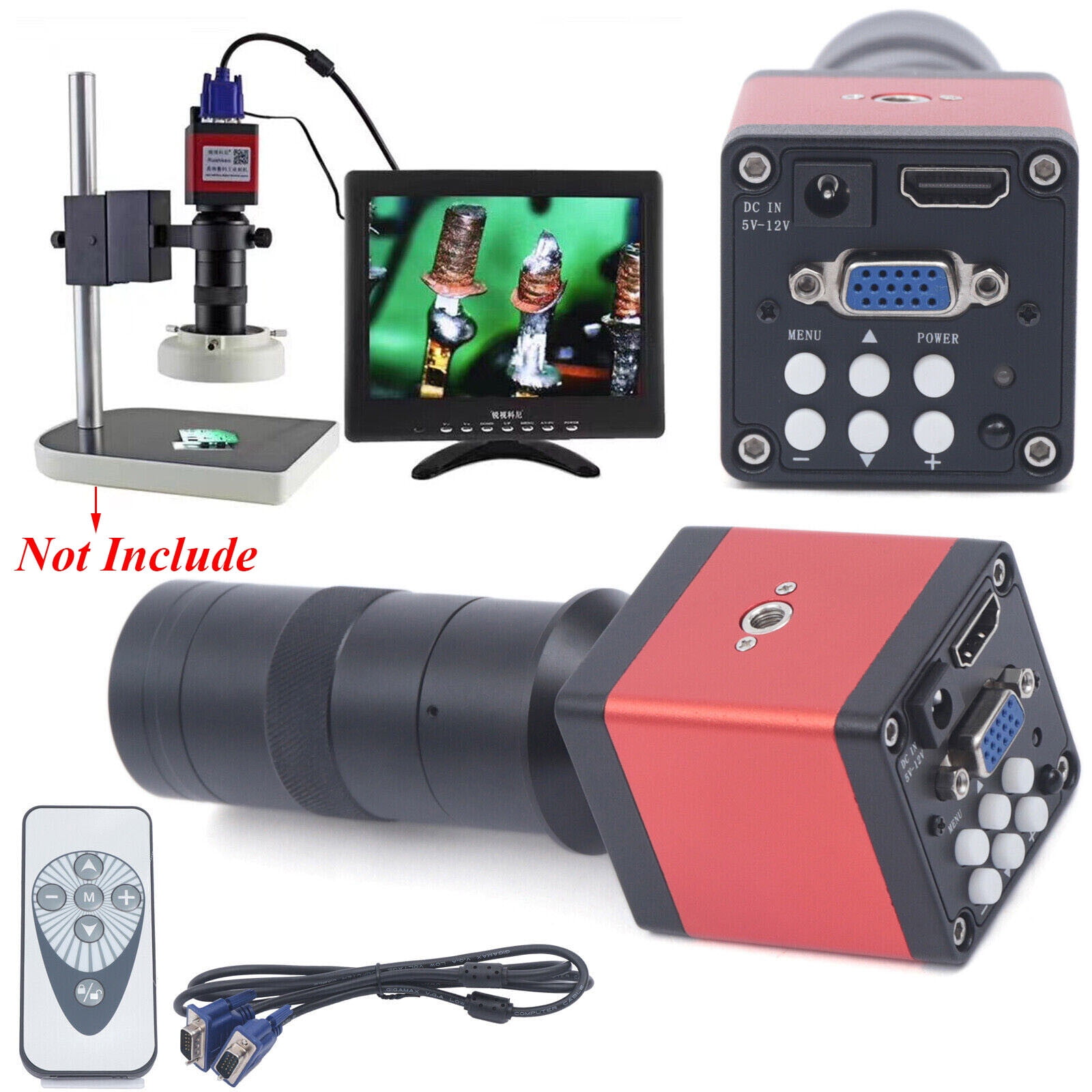 60FPS HDMI Microscope Camera VGA Camera Industrial USB Lens 1080p ...