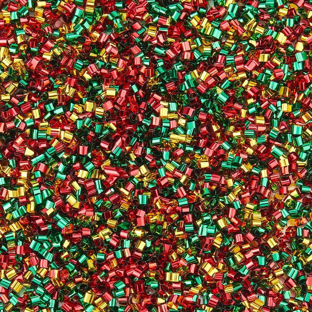 60G Crispy Bingsu Beads for Slime Iridescent Soft Straw Tube Beads 3D ...