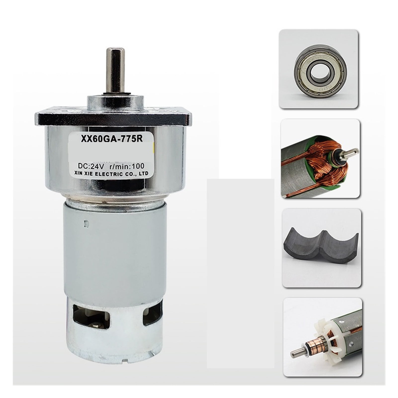 60GA775 DC Gear Motor Low Speed Motor Adjustable Speed High Torque ...
