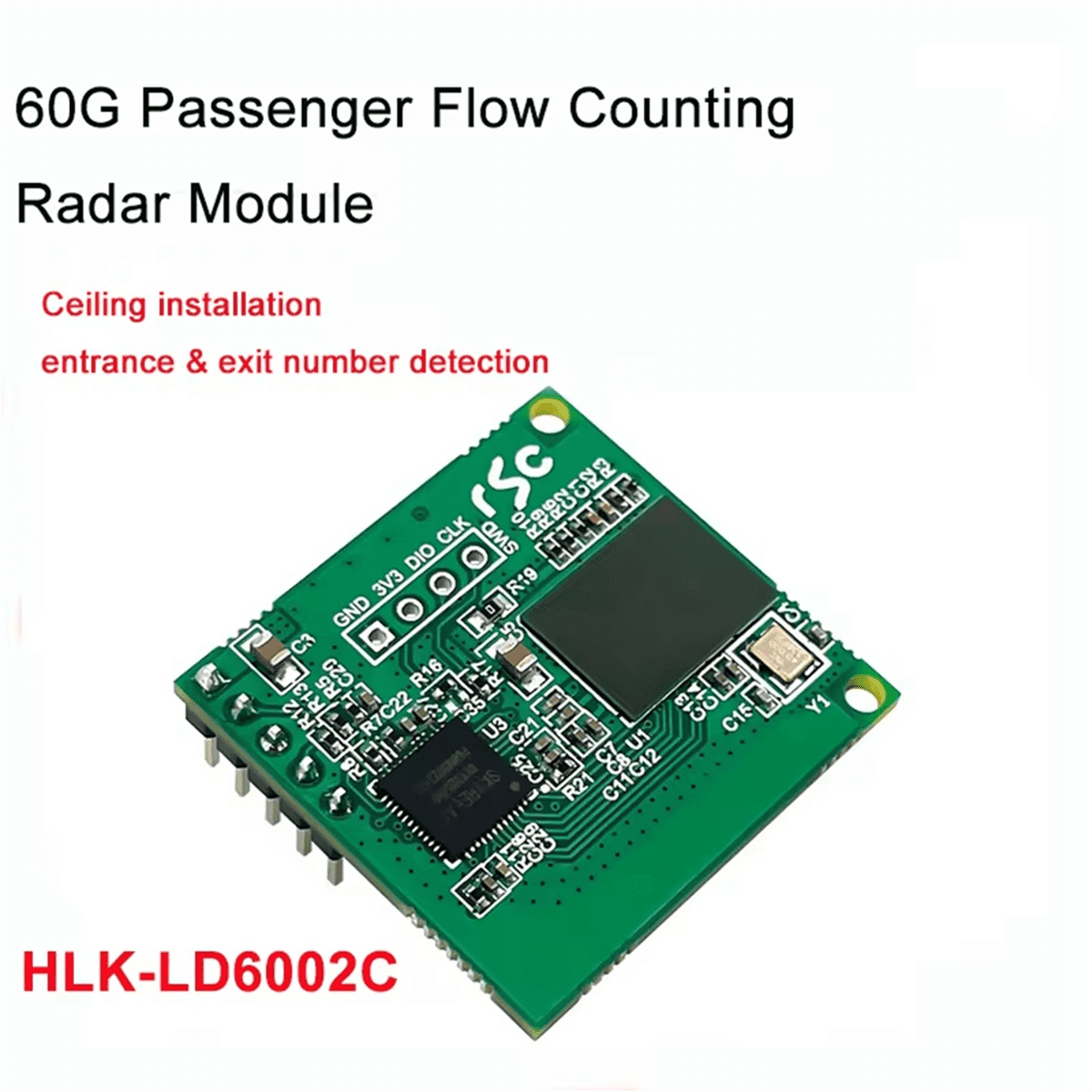 60GHz Millimeter Wave Radar Passenger Flow Statistics Sensor Module ...