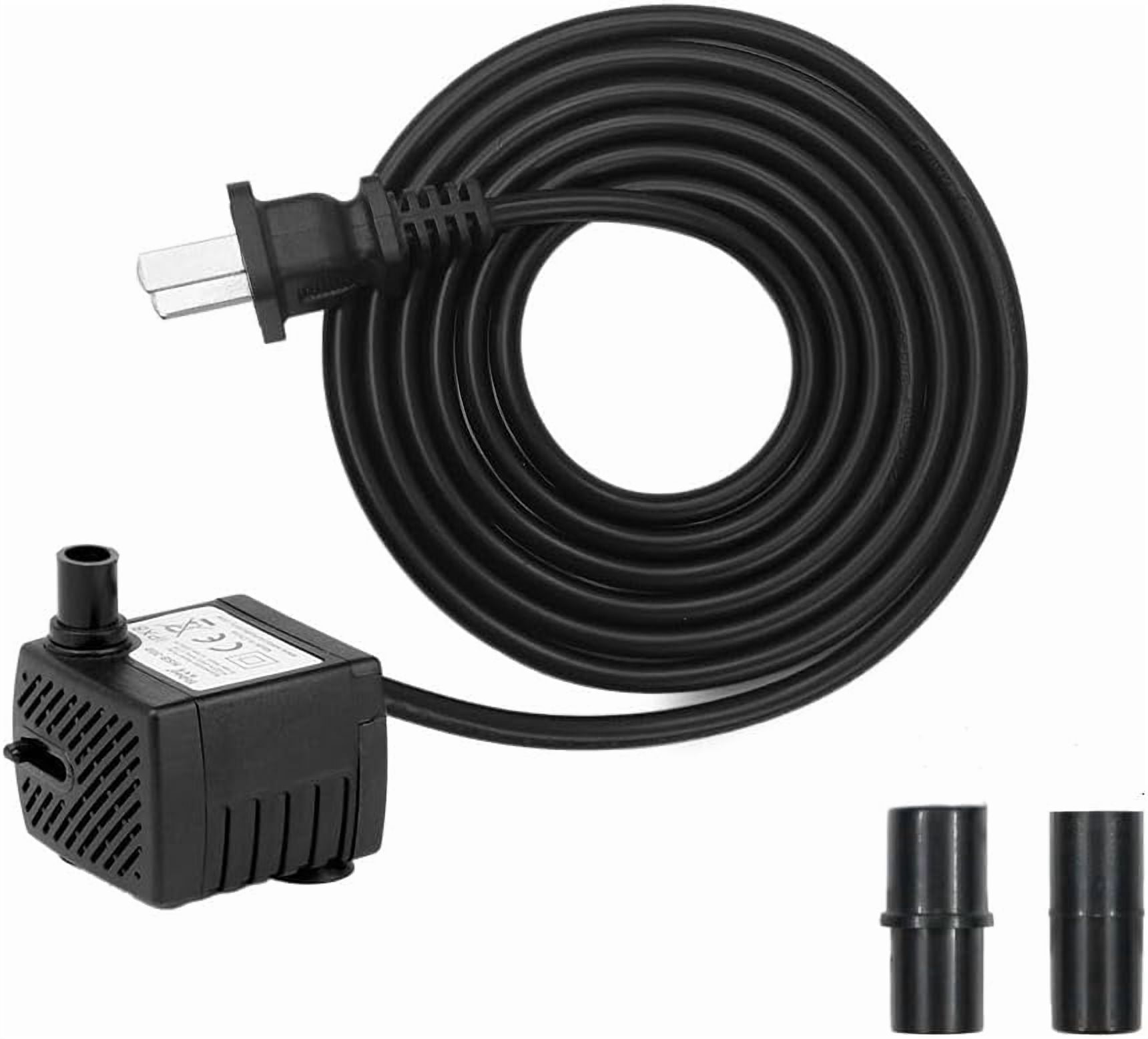 60GPH 2.5W Mini Submersible Water Pump- Ultra-Quiet, Adjustable Flow ...