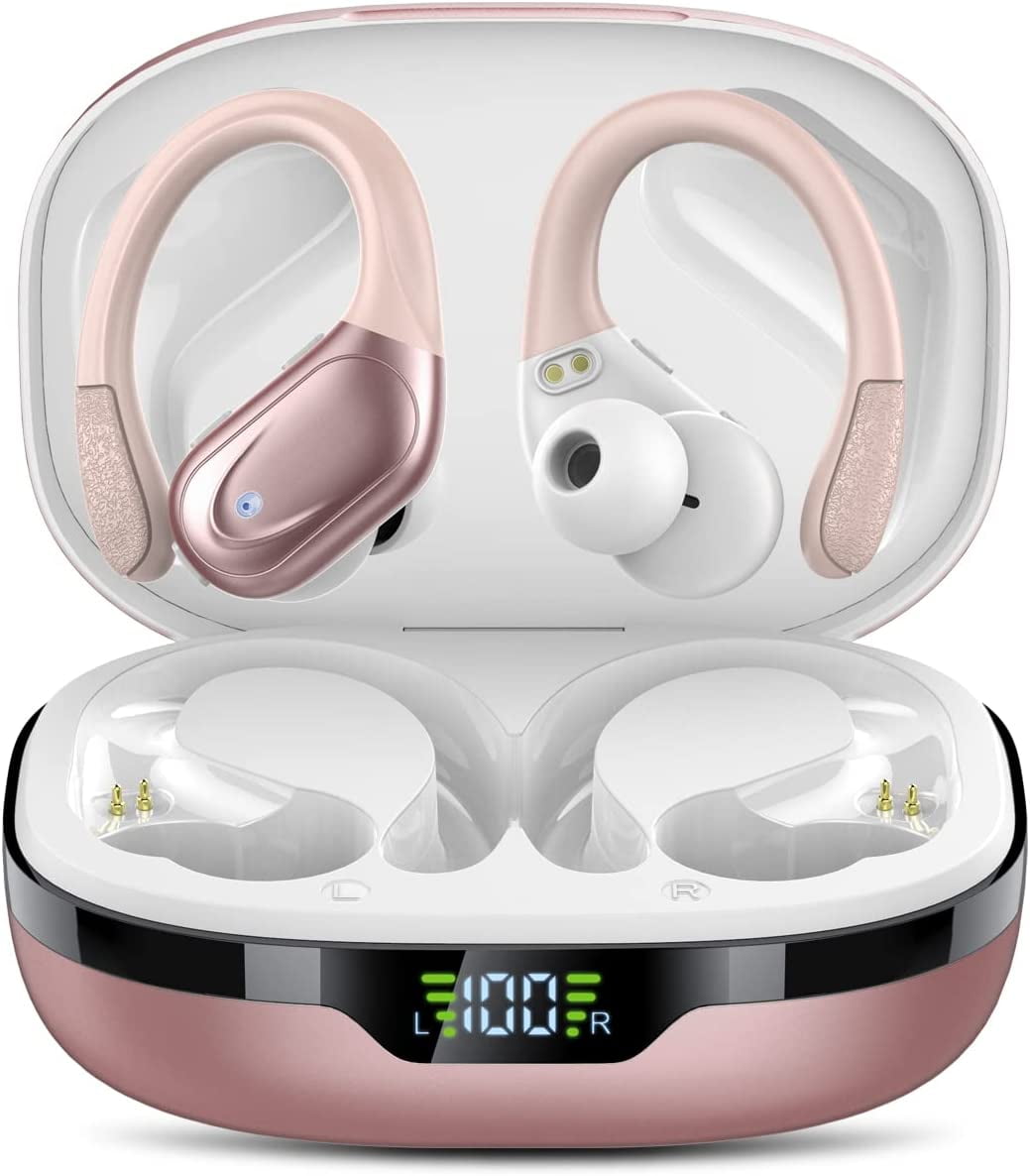 60Hrs Playtime HD Stereo Audio Digital LED Display Over-Ear Earphones ...
