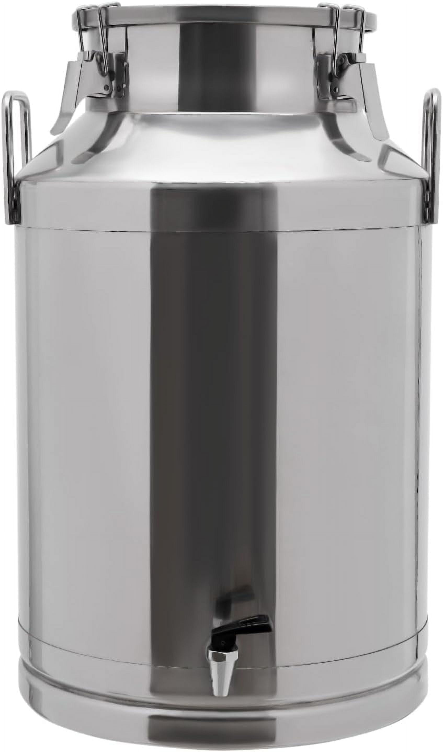 60L/15.85Gal Stainless Steel Milk Can Sealed Bucket Wine Barrel with ...