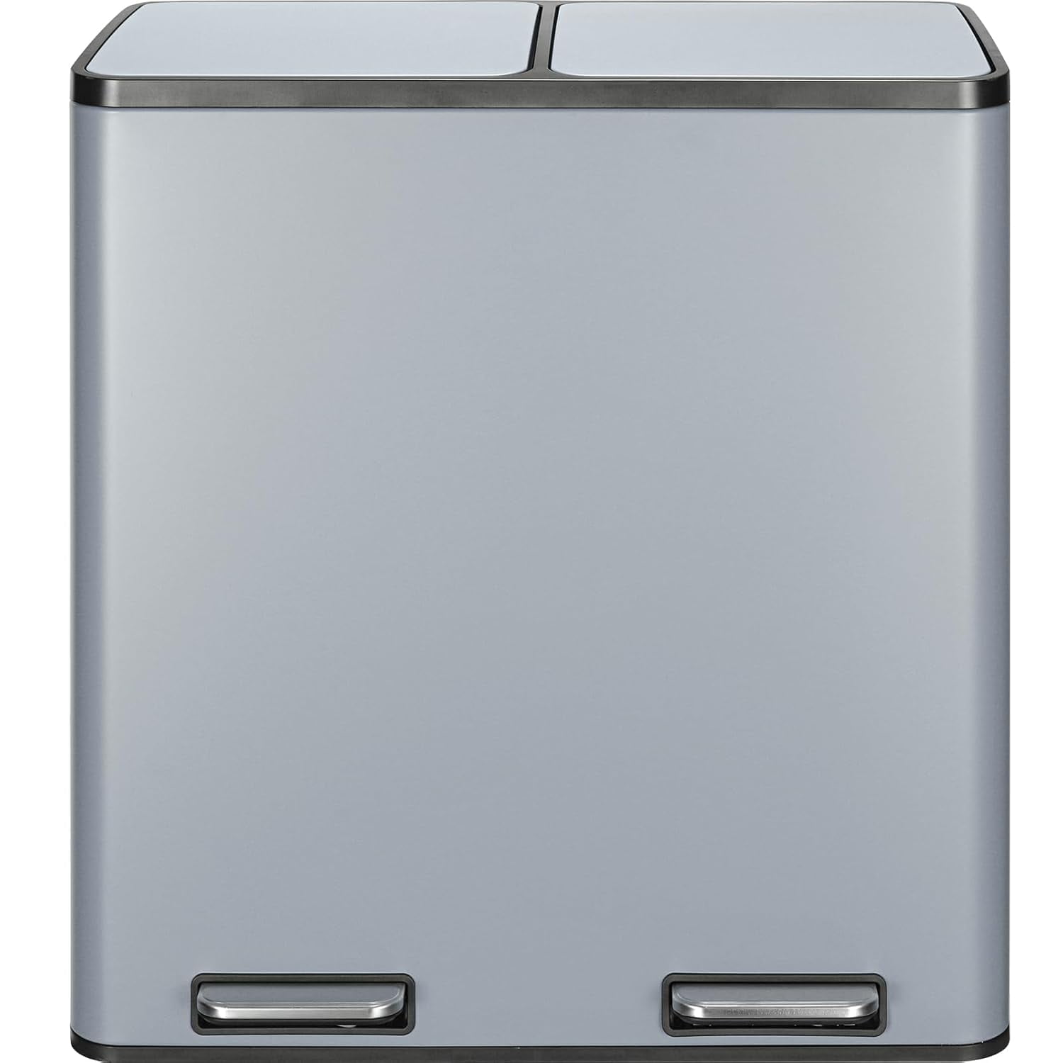60L(16 Gal) Dual Trash Can, Stainless Steel Kitchen Garbage Can, Double ...