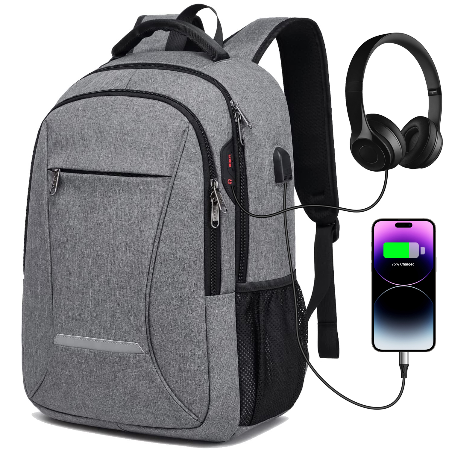 MOTILE Premium Neoprene Sport Carryall Laptop Gym Bag with 10,000 mAh ...