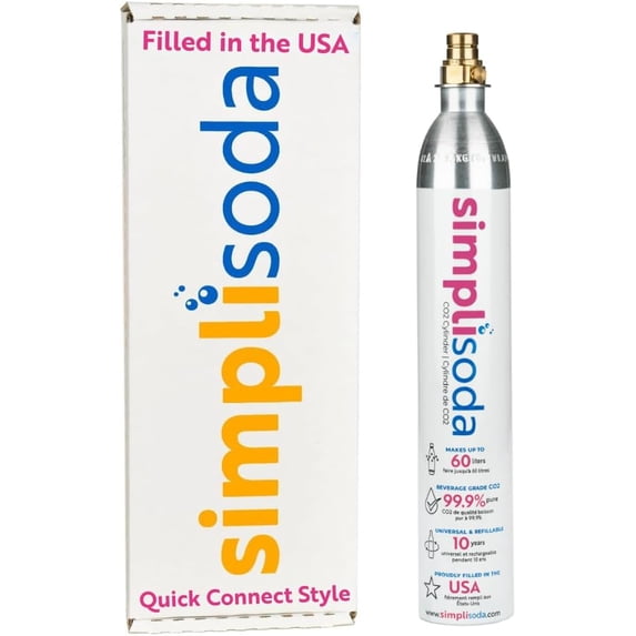60L CO2 Canister Cylinders - Compatible with Sodastream Quick Connect ...
