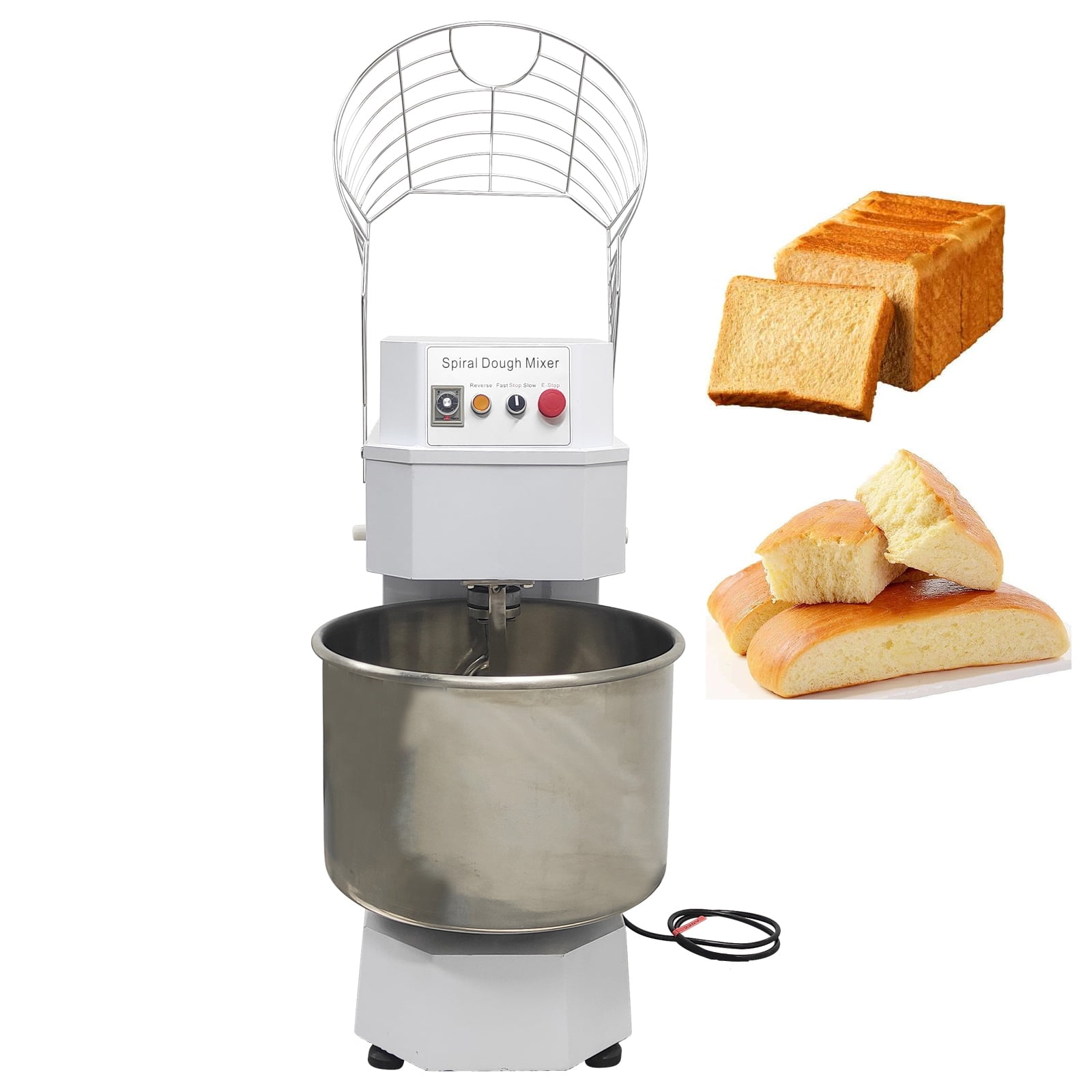 60L Dough Mixer Machine Double-Speed Double-Action Microcomputer Commercial 220V - Walmart.com