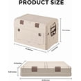 60L Foldable Storage Box with Handles, Double-Layer Stackable Bins for ...
