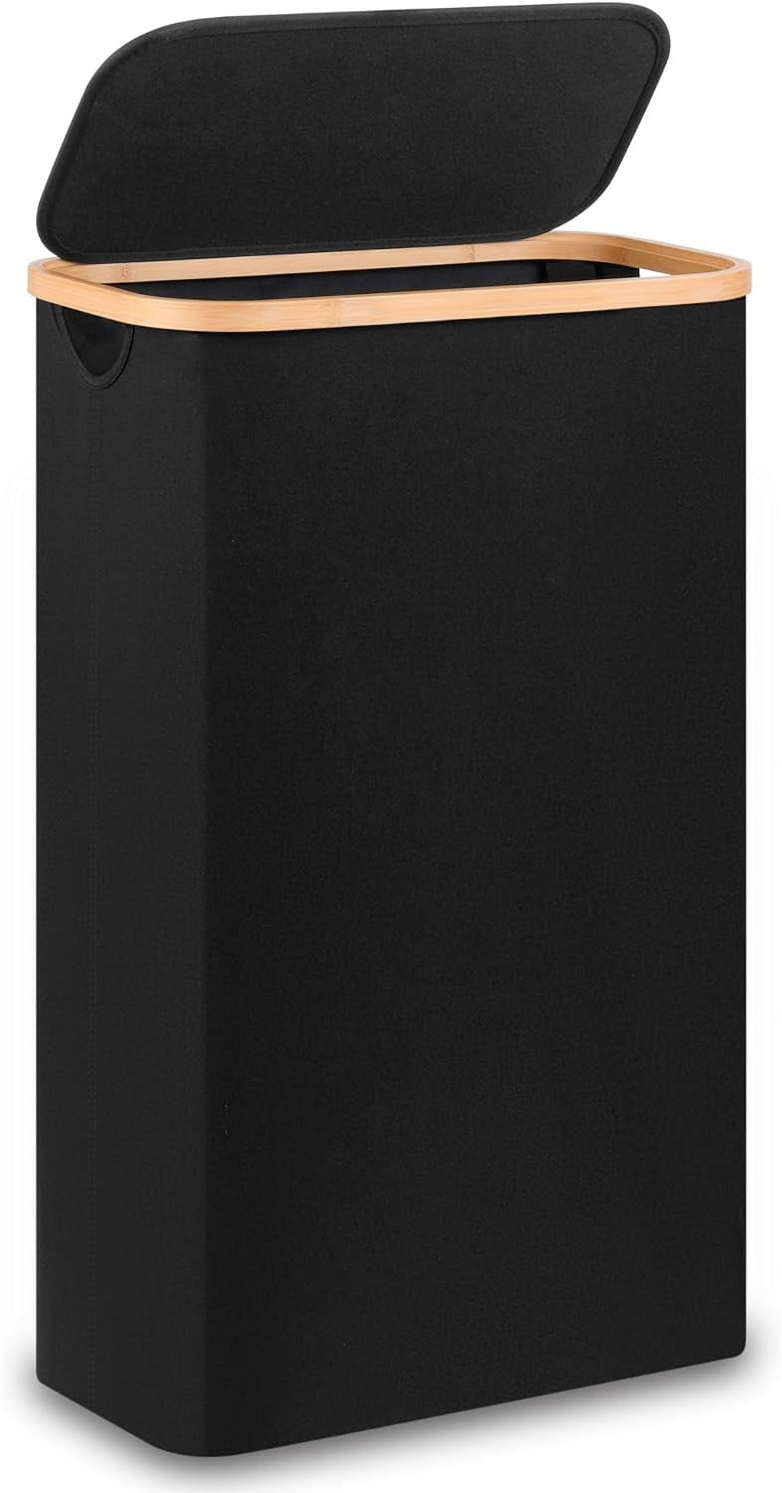 60L Slim Laundry Hamper,Laundry Basket with Lid,Tall Hamper for Laundry ...