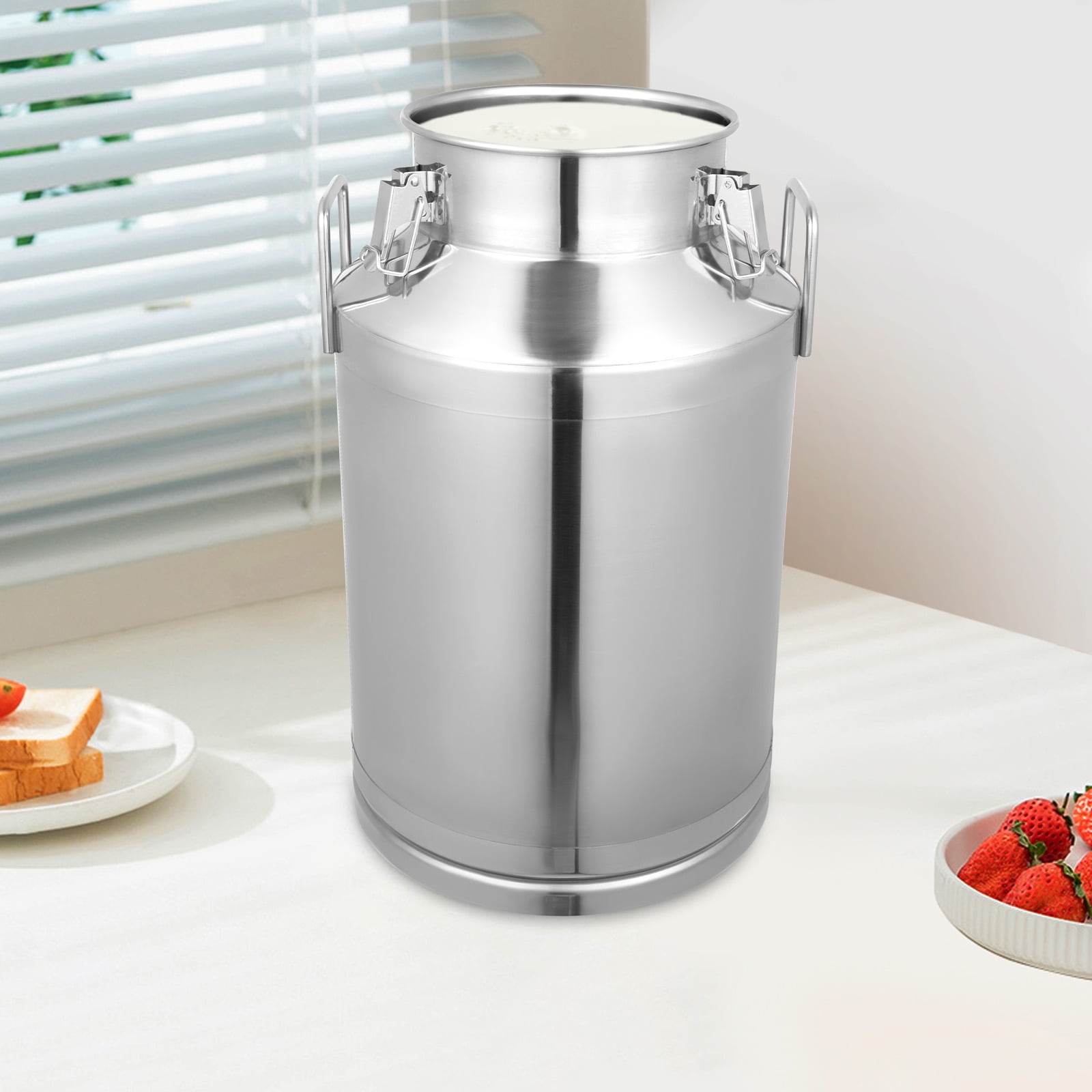 60L Stainless Steel Milk Jug, Free Standing Milk Can, Sealed Bucket To ...