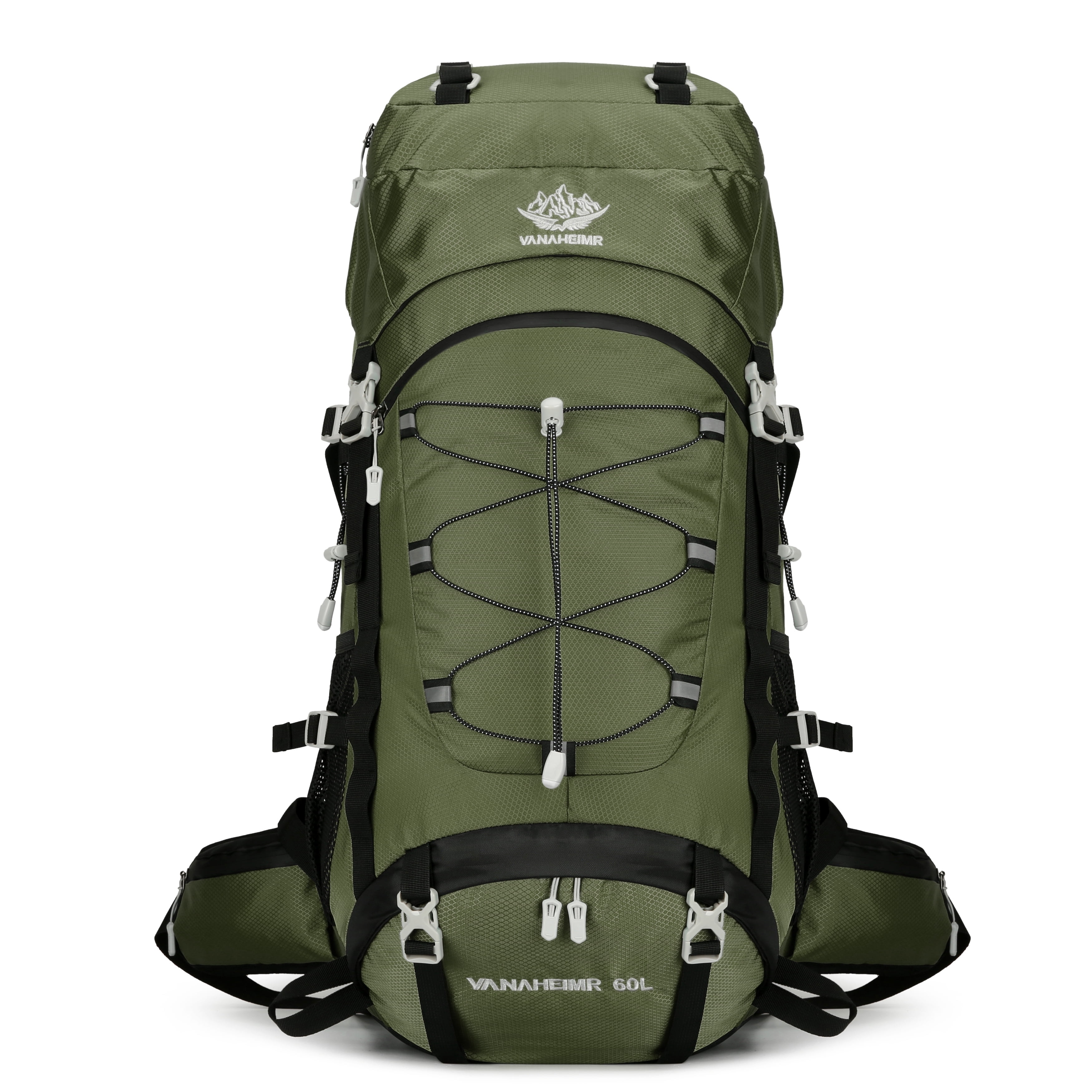 60L Travel Hiking Camping Backpack with Rain Cover, Backpack Water ...