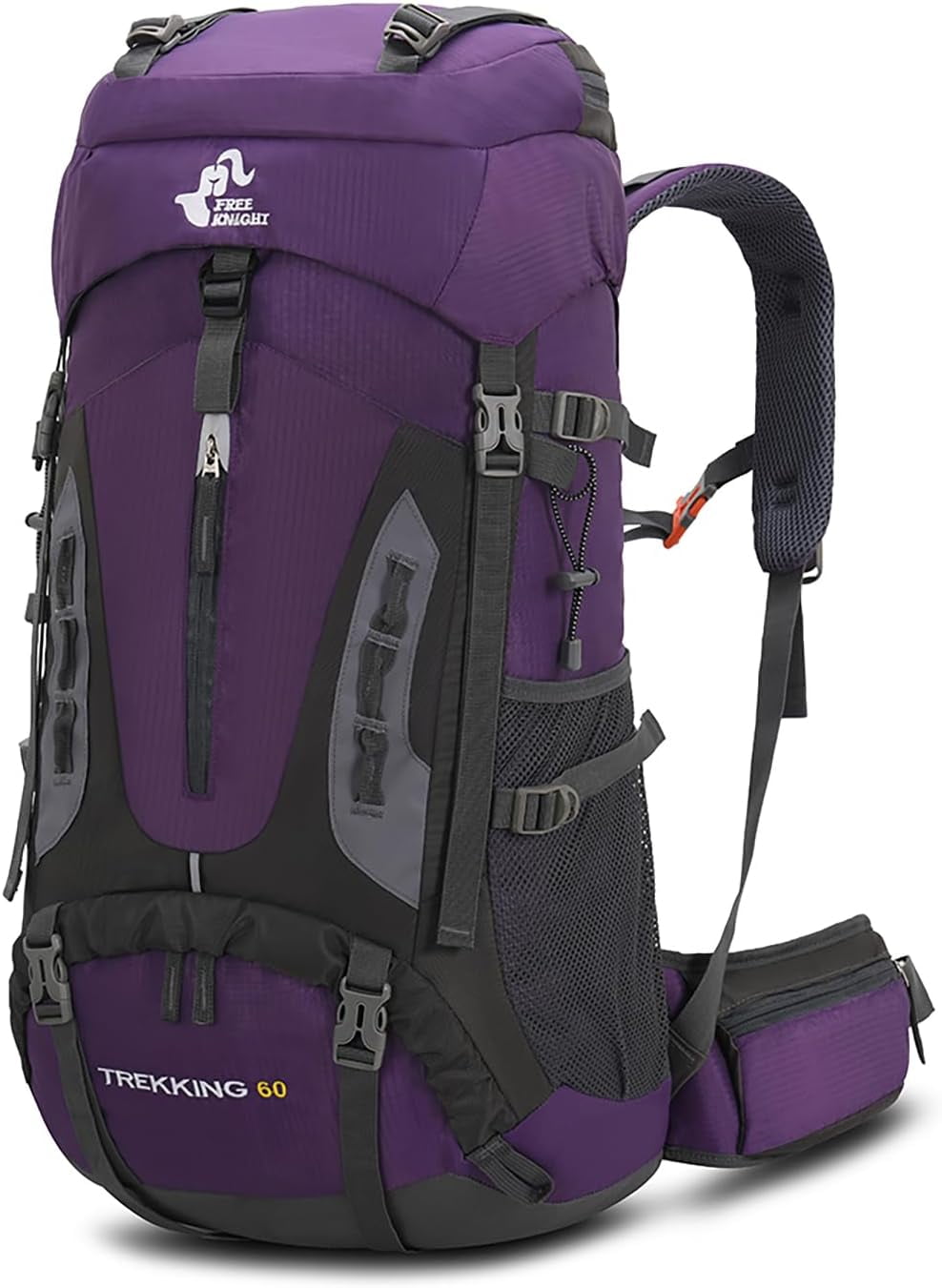 60L Waterproof Hiking Camping Backpack with Rain Cover, Daypack for ...
