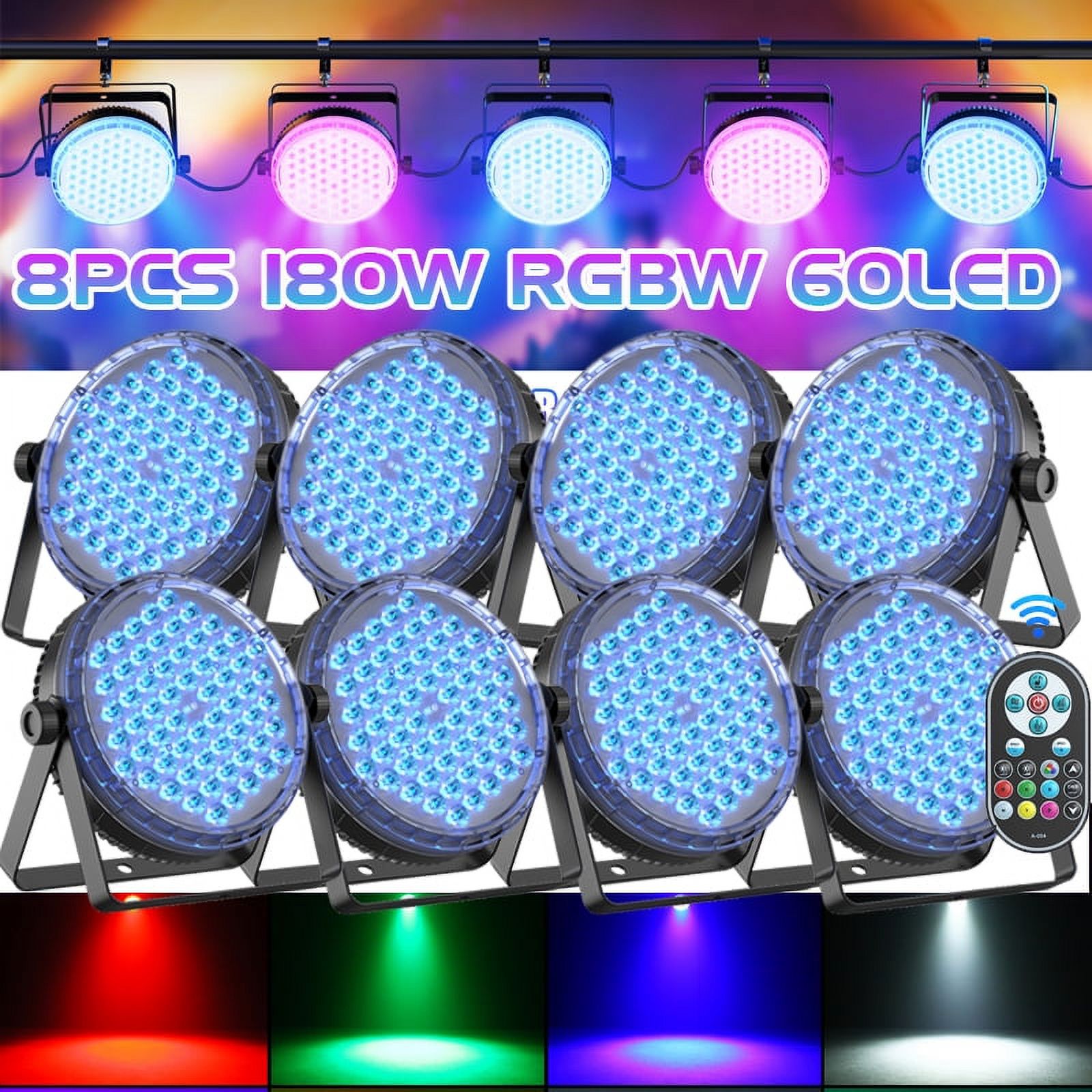 60LED Stage Par Can Light - 120W RGBW 4-in-1 LED DJ Par Light Remote ...