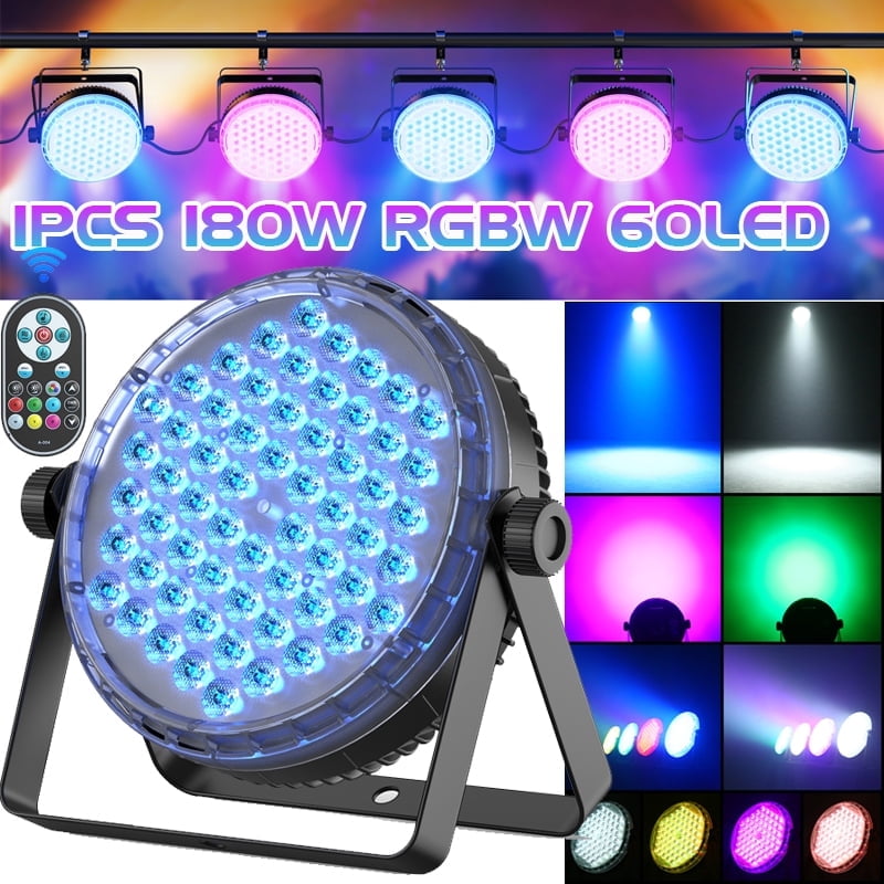 LED Par Lights 60 x 2W,RGBW 4-in-1 Stage Lights,Par Lights with DMX Remote Control & Sound ...