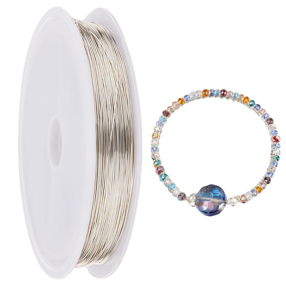 60M Copper Wires 0.4mm 26 Gauge Silver Copper Wire Jewelry Wire Metal ...