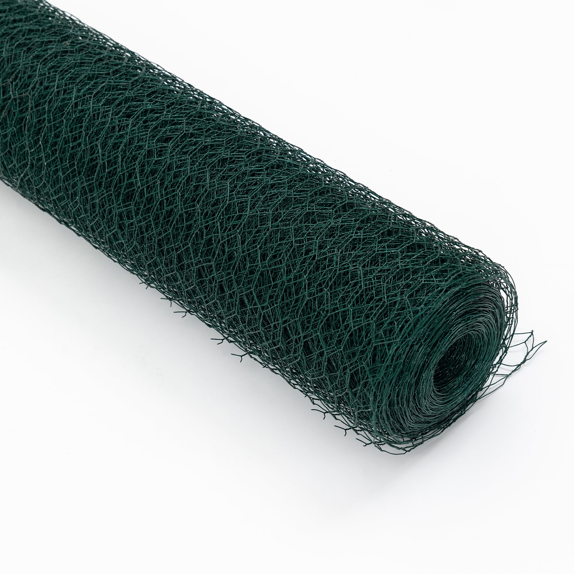 60M Galvanized Hexagonal Chicken Wire, Dark Green Anti-Rust Poultry ...