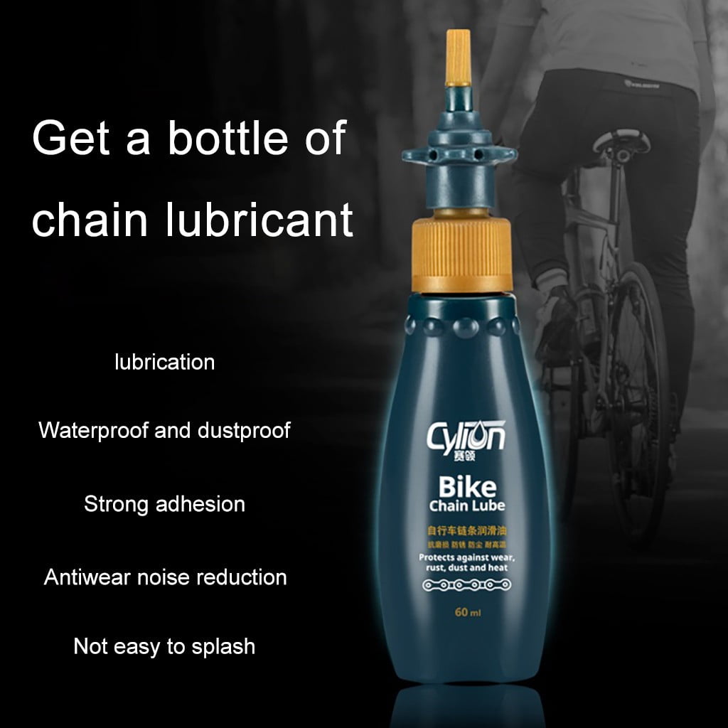 60ML Bike MTB Bicycle Chain Lubricant Lube Oil W/ Cleaning Cloth ...