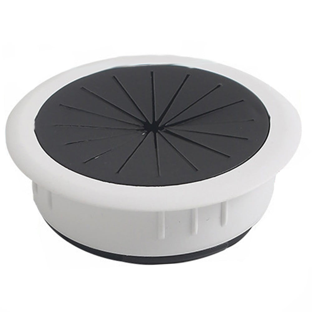 60MM Desk Cord Grommet Wire Hole Cover Line Outlet Port Threading Box ...