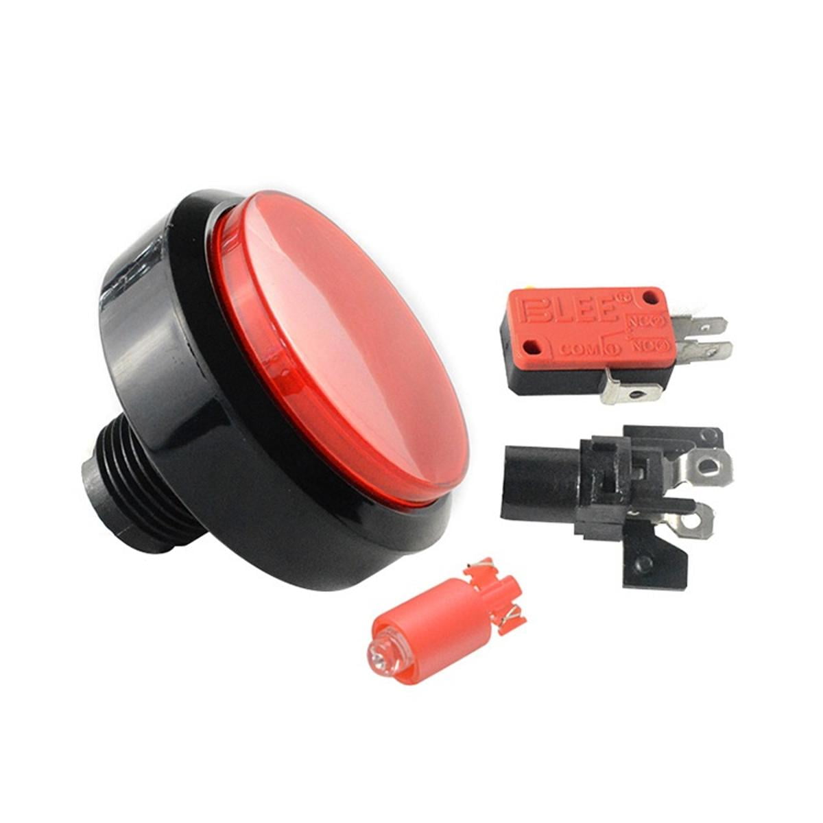 60MM Round Push Buttons Illumilated 12V LED Light Built-in Microswitch ...