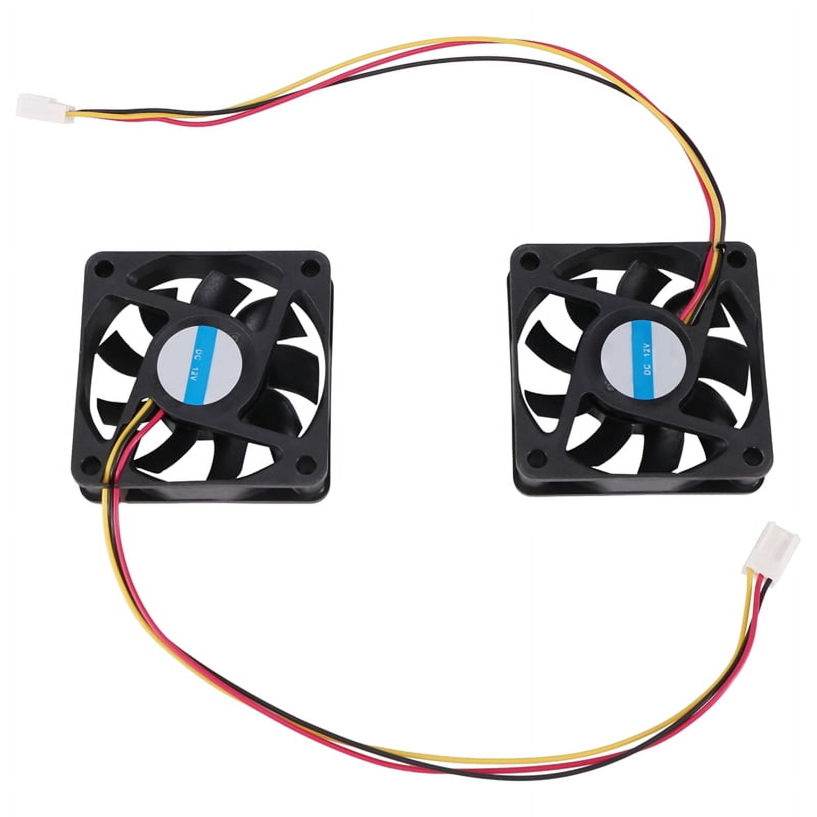 60Mm 6Cm DC 12V 3 Pin Computer Case CPU Cooler Cooling Fan Black 2 ...