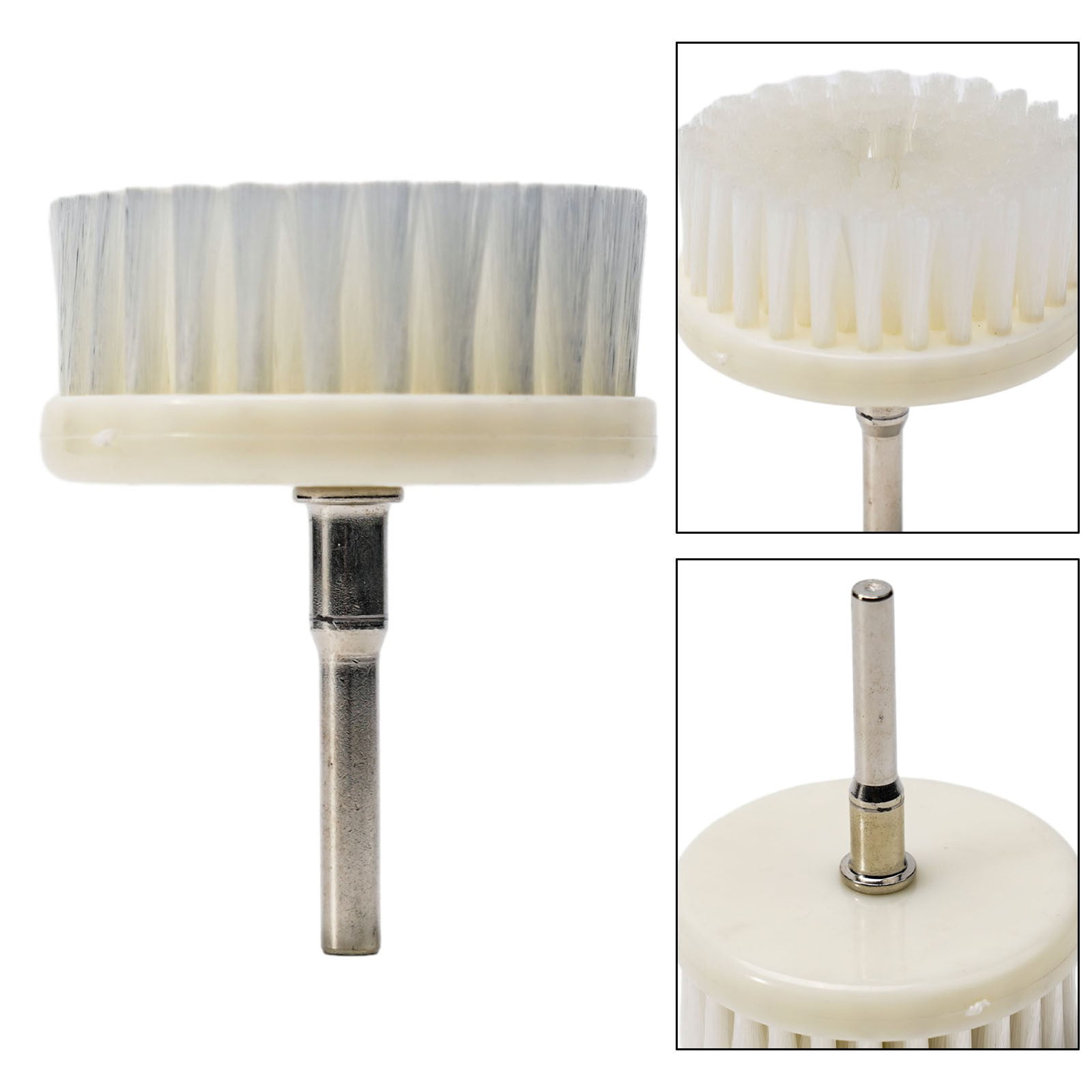 60Mm White Soft Drill Powered Brush Head for Cleaning Car Carpet Bath ...
