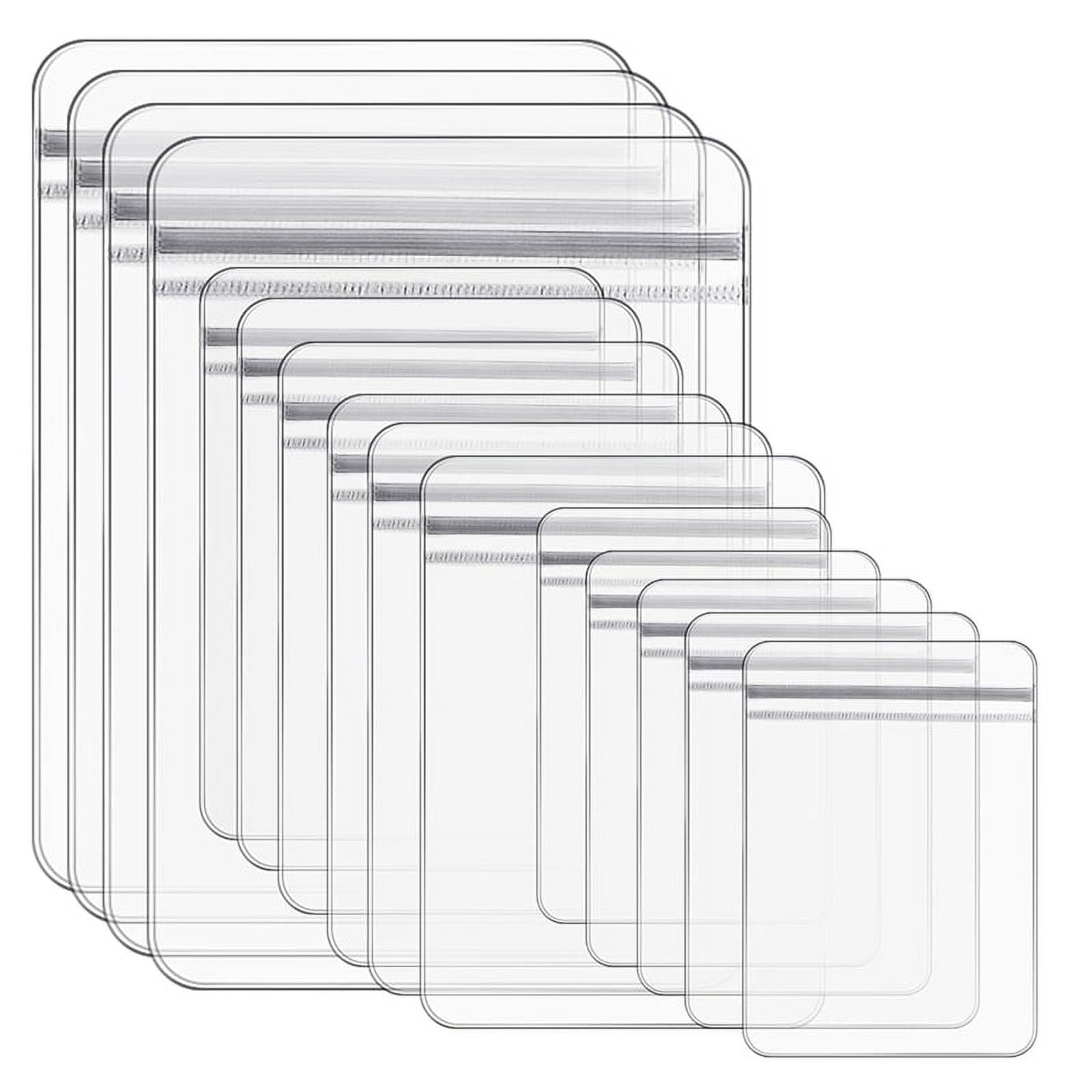 60PC Jewelry Bags Clear Plastic Reclosable Thick Zip Lock Bags for ...