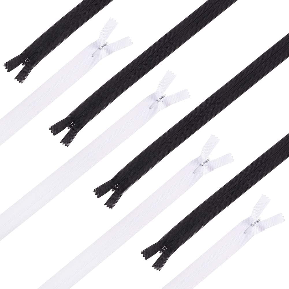60PCS 12/16/20 Inch Invisible Nylon Coil Zippers Bulk Tailor Sewer ...