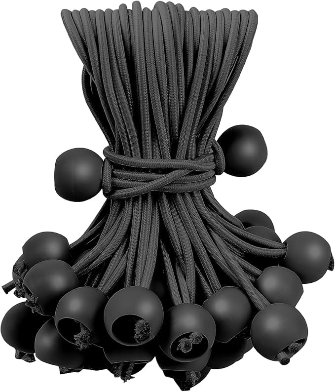 60PCS 4inch Ball Bungee Cords, Heavy Duty Outdoor Bungee Cord with ...