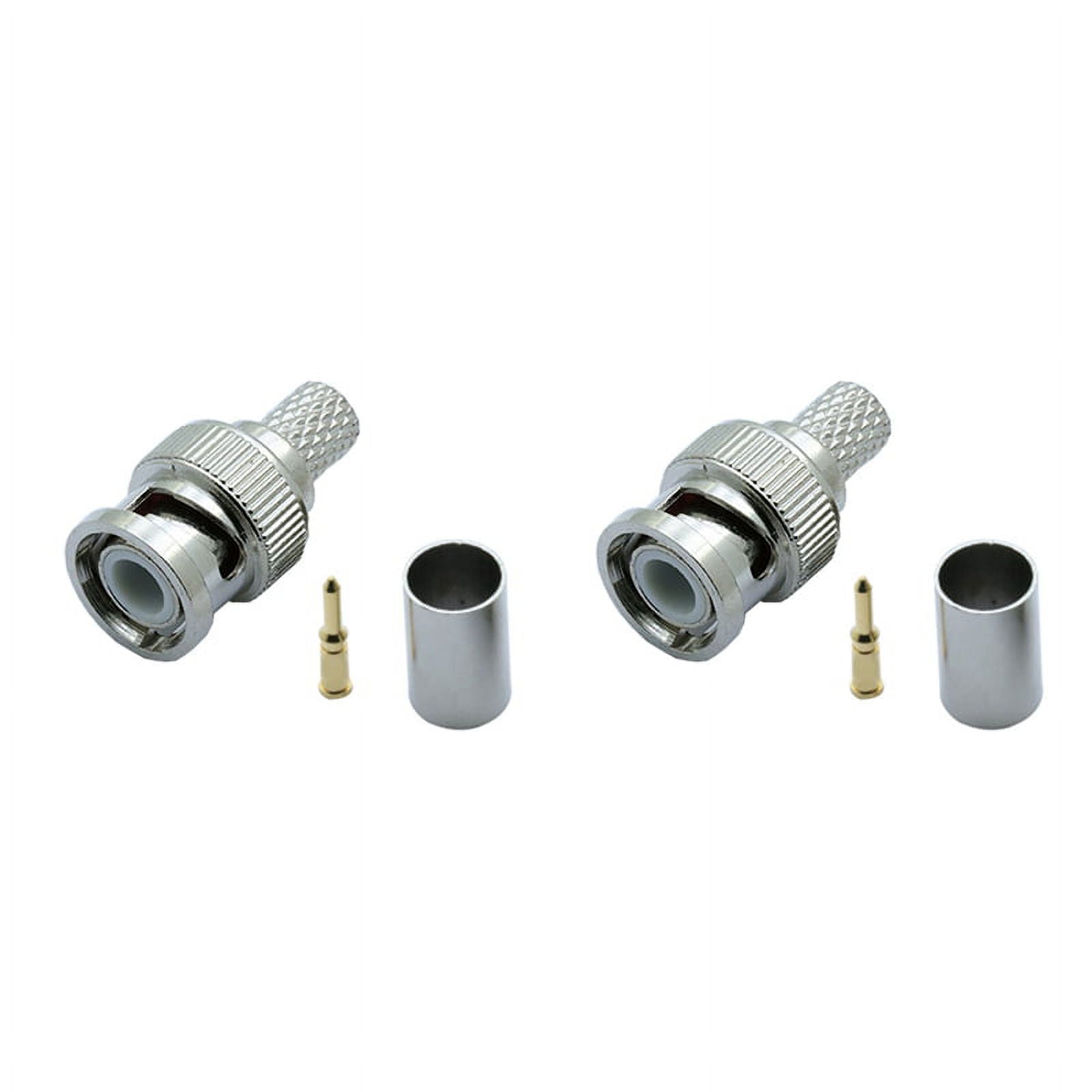 60PCS BNC Male Crimp Connector for CCTV System Female Coupler Connector ...
