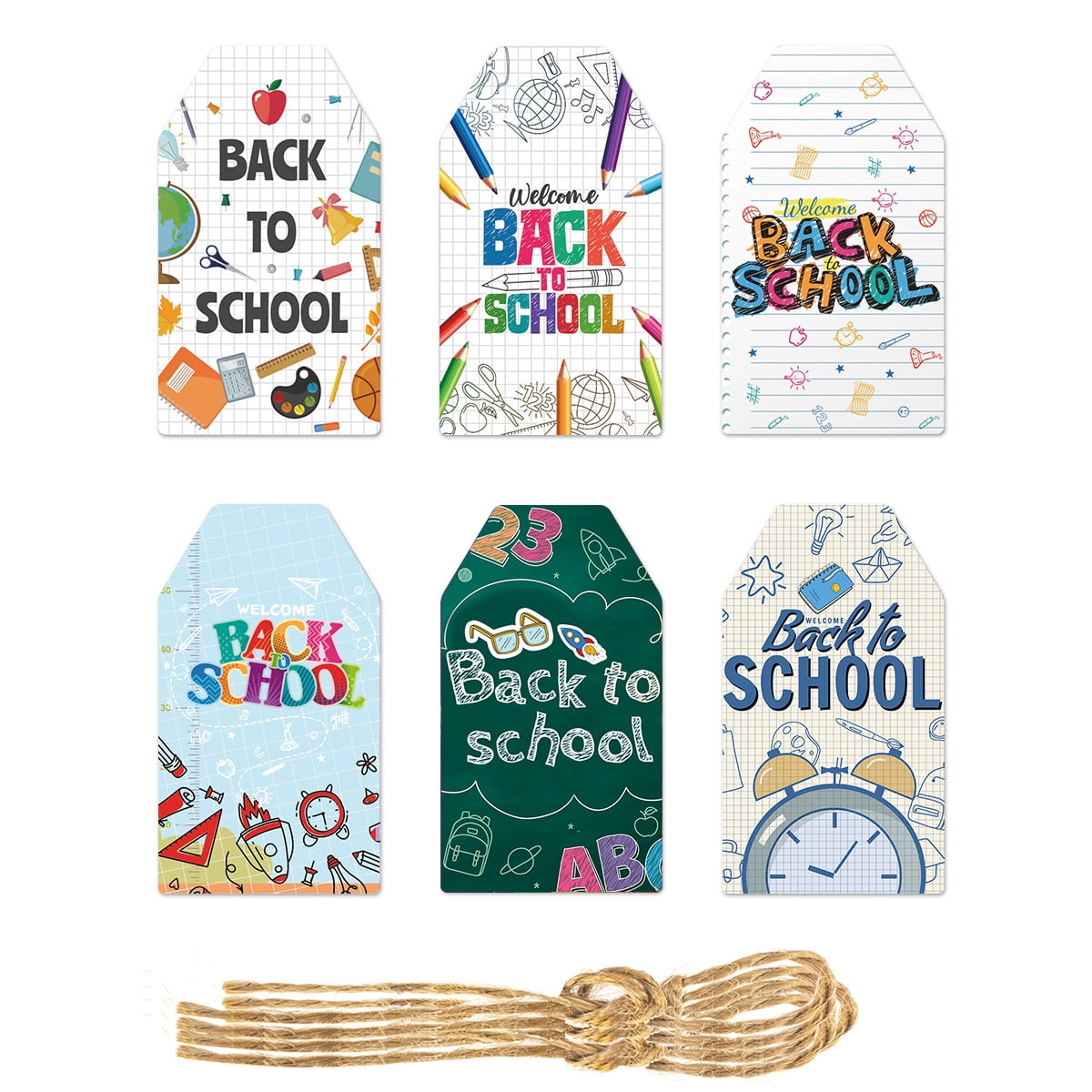 60PCS Back to School Gift Tags - First Day of School Label Tags with ...