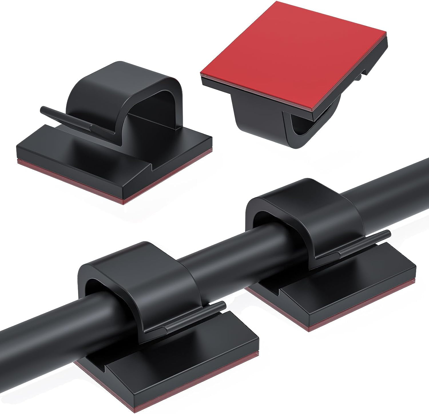 60PCS Cable Clips with Adhesive, Wall Wire Clips for Cable Management ...