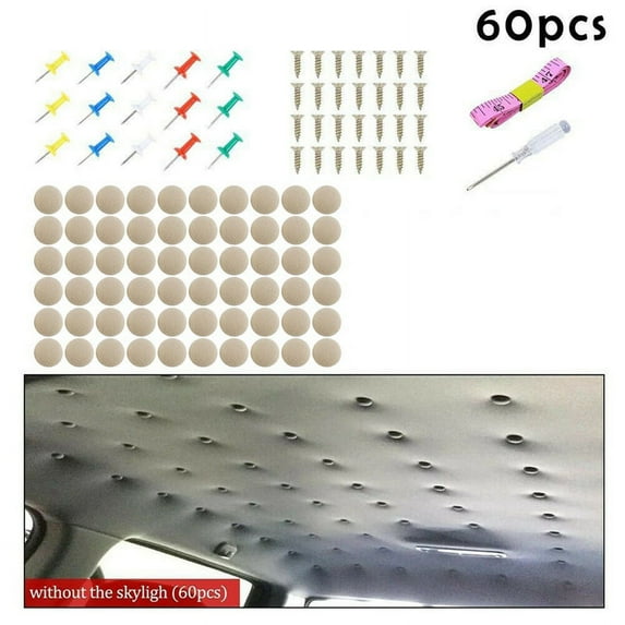 60PCS Car Roof Canopy Repair Rivet Kit Car Roof Clip Retainer Car Roof ...
