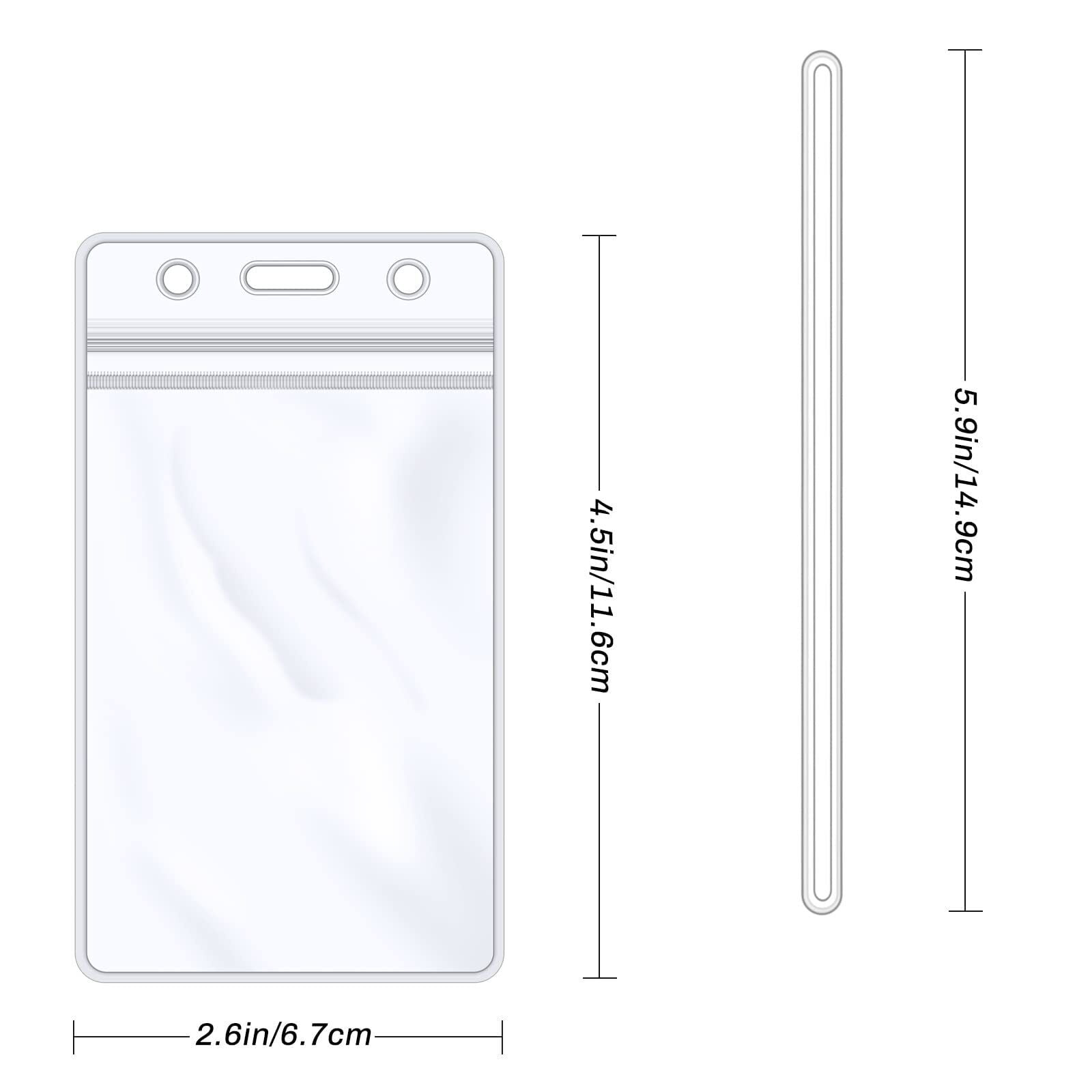 60PCS Clear Plastic Bag Tags,Luggage Bag Tag Holder,Identification ...