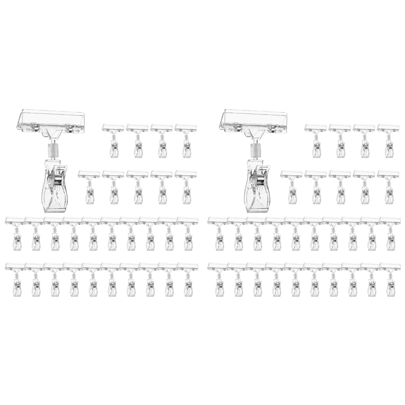 60PCS Clear Sign Clips for Display, Sign Holder Clips for Retail ...