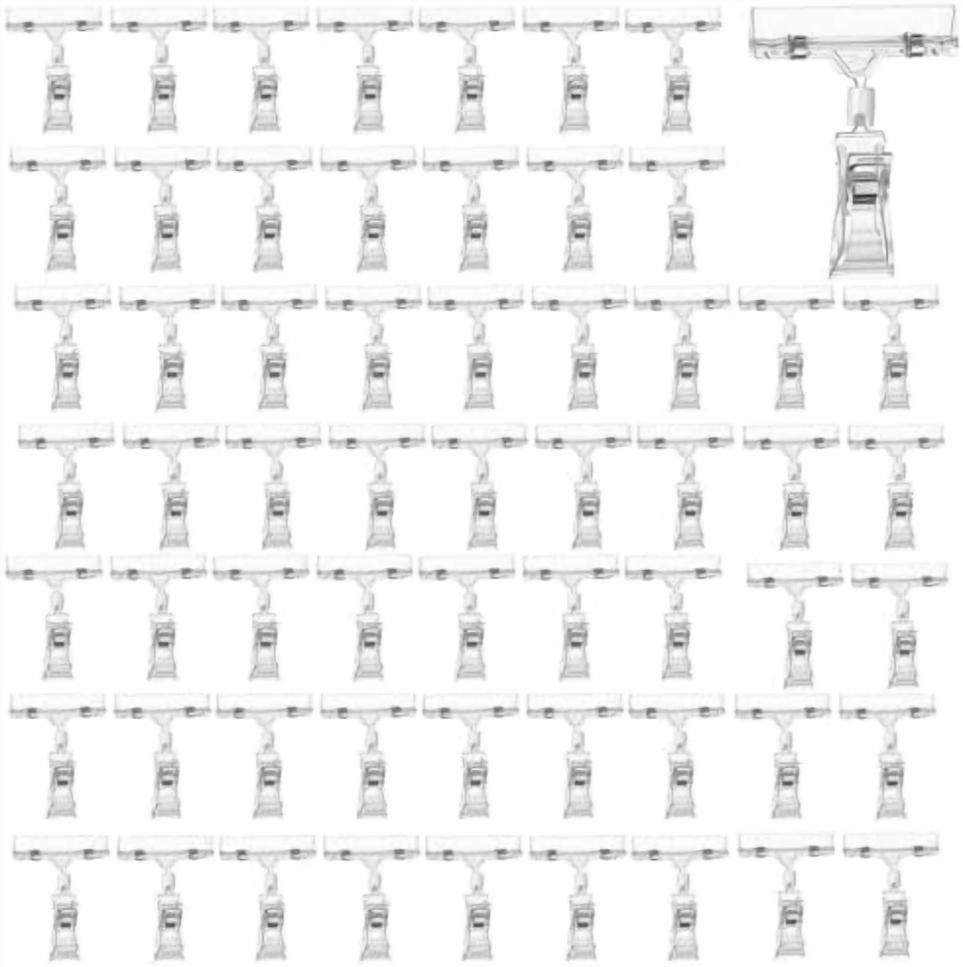 60PCS Clear Sign Holder Clips for Retail Display, Plastic Price Sign ...