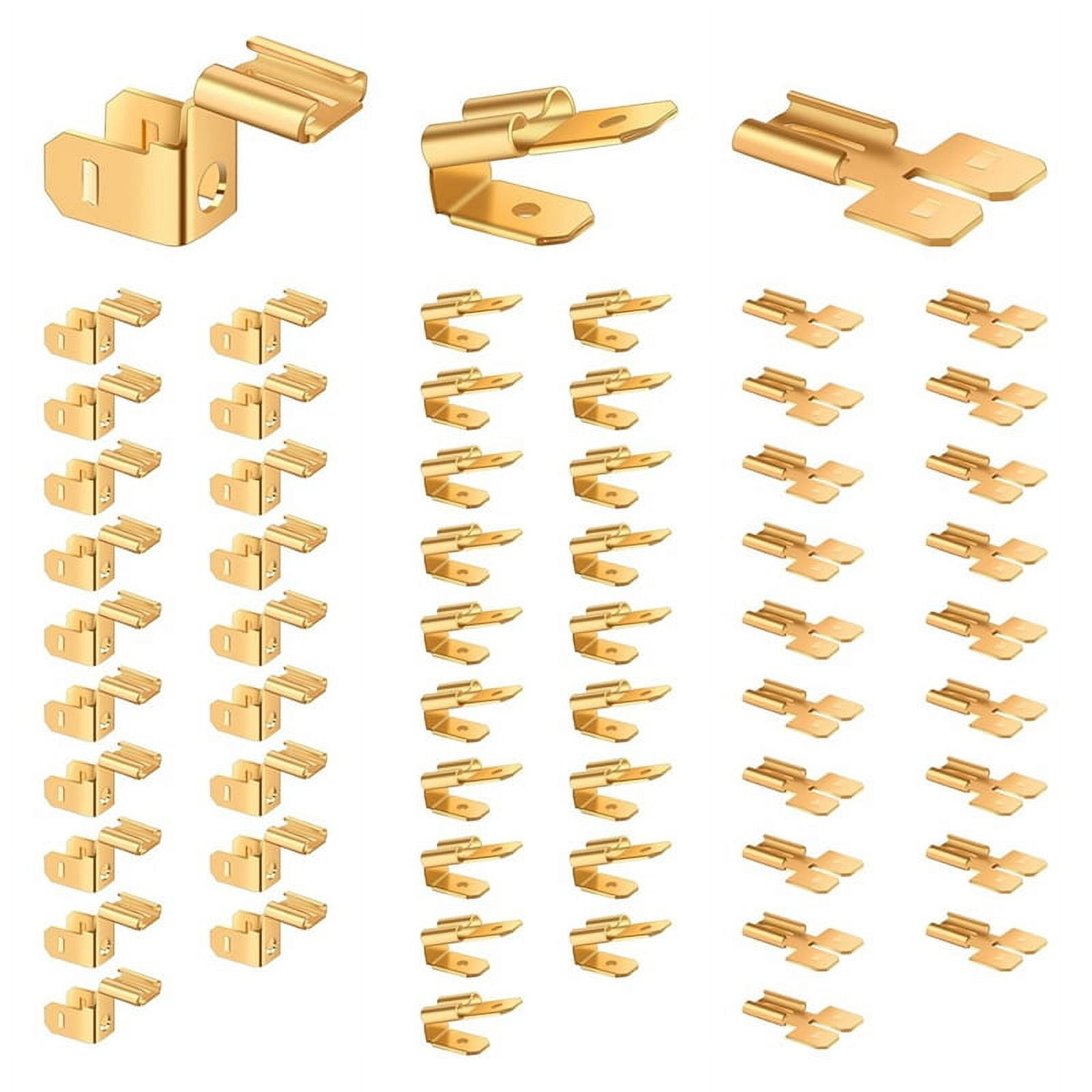 60PCS Electrical Spade Connector Splitters Kit, 1/4 Inch 2 Male and 1 ...