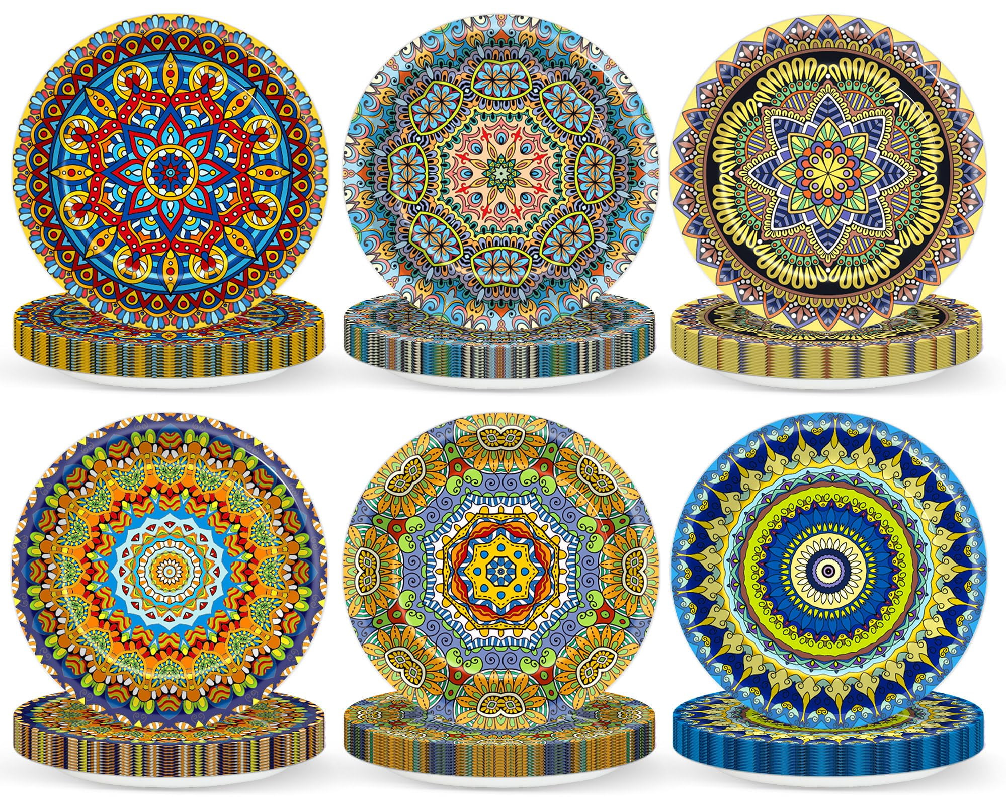 60PCS Fiesta Party Paper KEF16 Plates for Mexican Themed Decorations ...