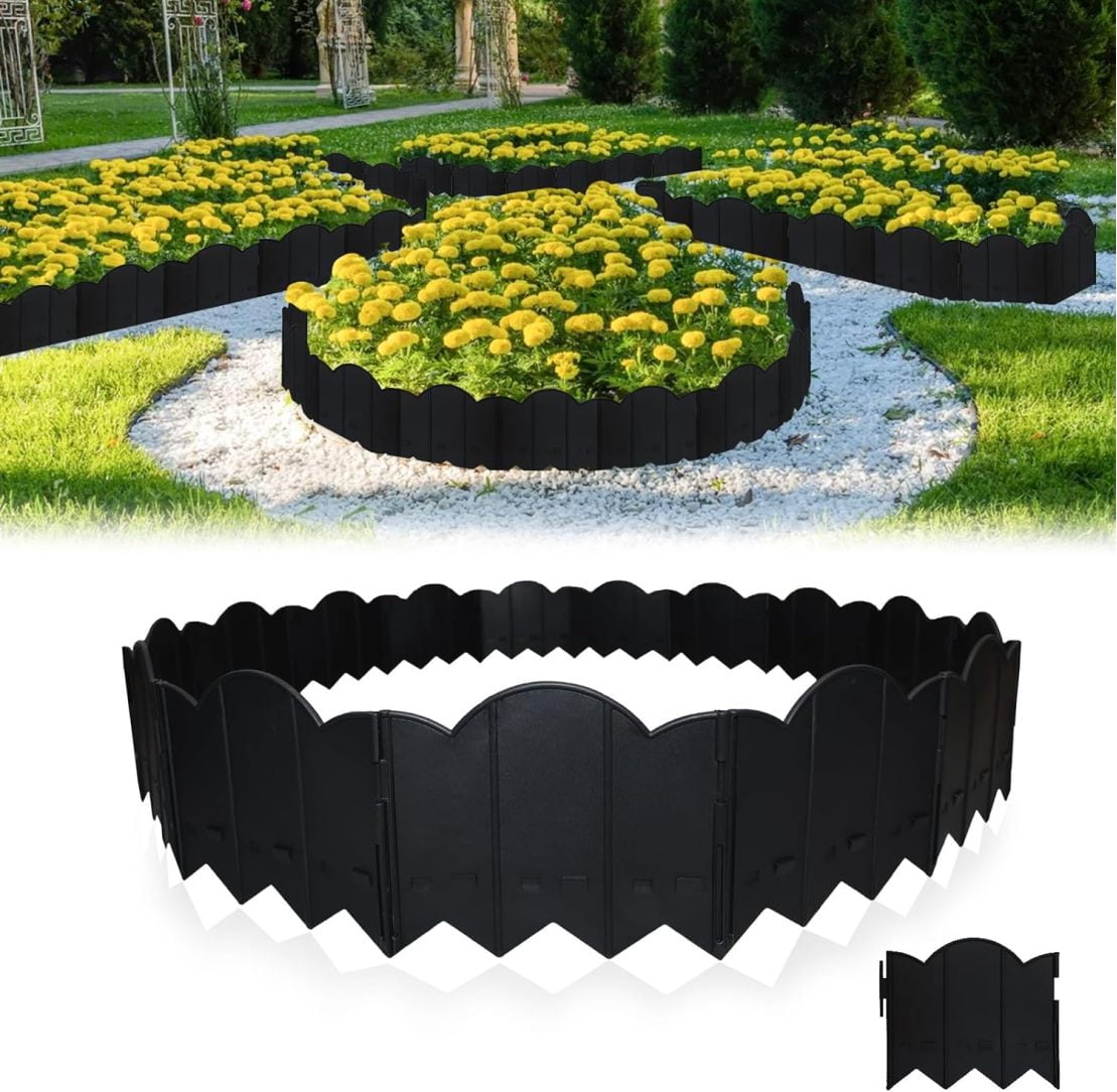 60PCS Garden Edging Border - 40FT Landscape Flower Bed Edging Borders 6 ...