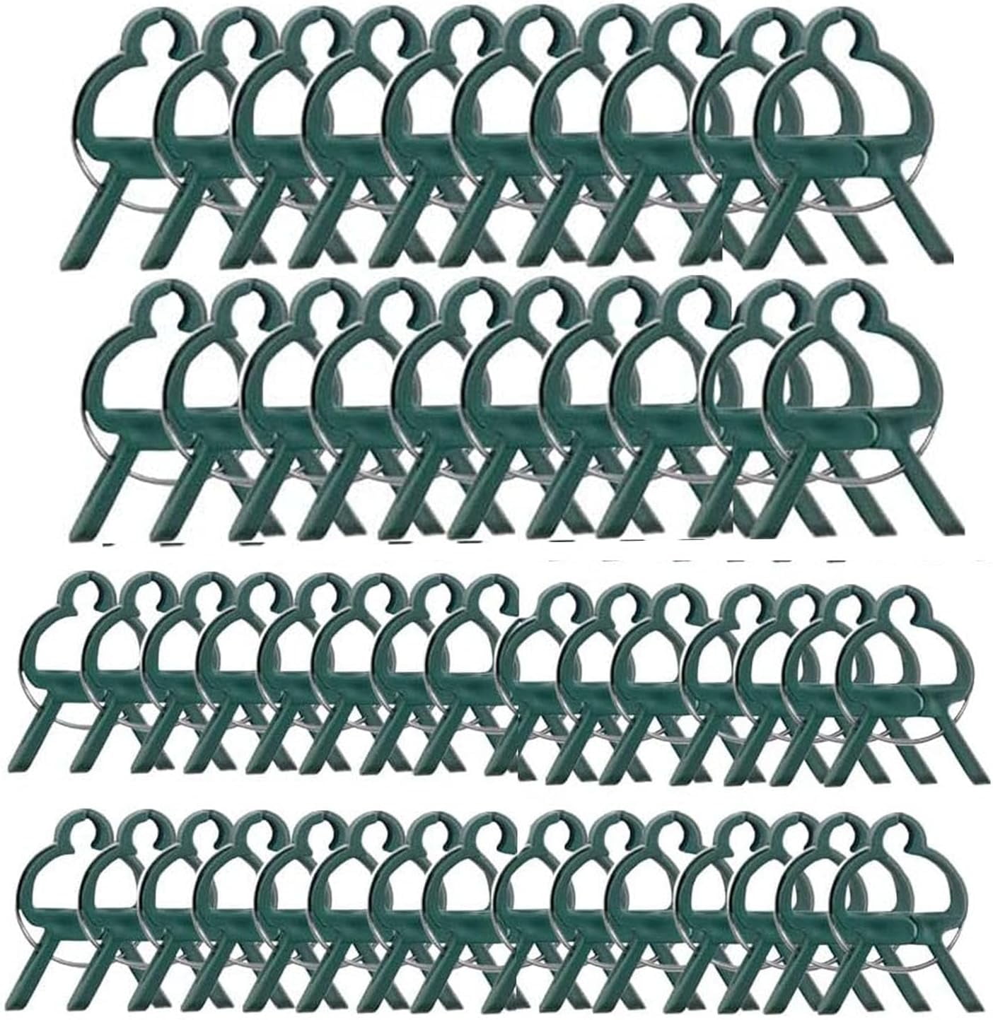 60PCS Garden Plant Supports Clips, 2 Sizes Adjusting Reusable Plant ...