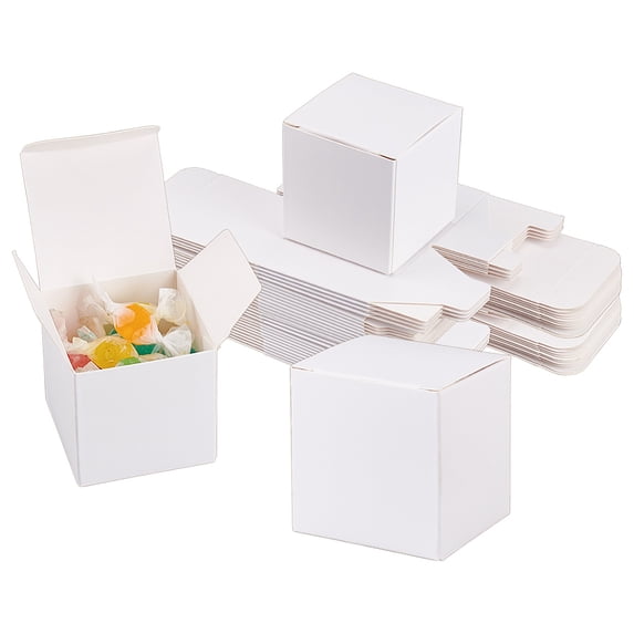 60PCS Gift Boxes White Paper Boxes Party Favor Boxes 2 x 2 x 2 Inches ...