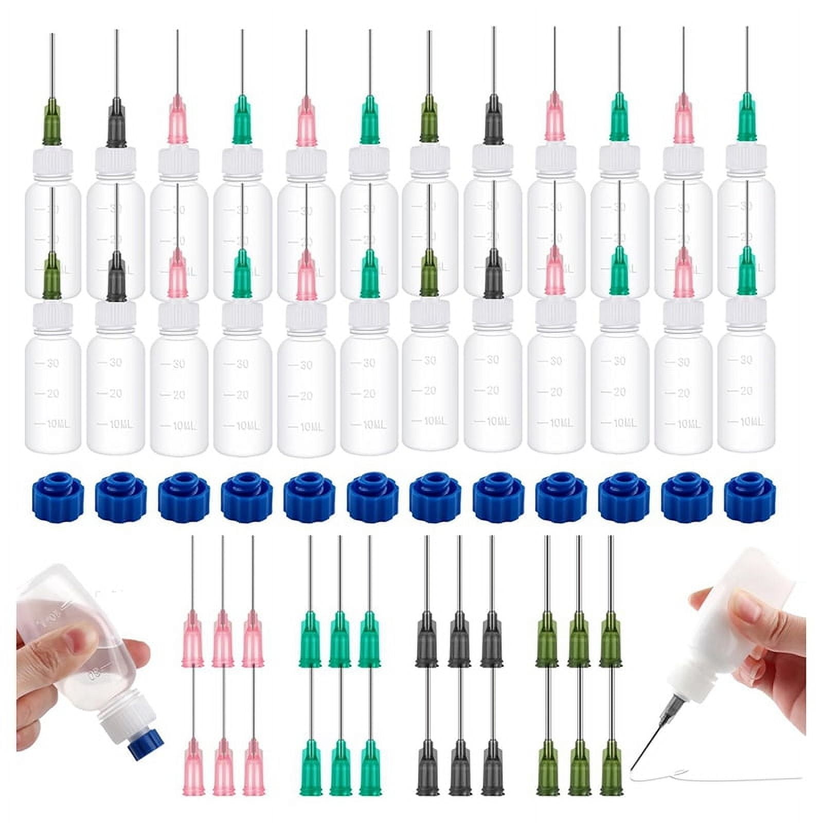 60PCS Glue Applicators Bottles,30ml Plastic Squeezable Dropper Bottles ...