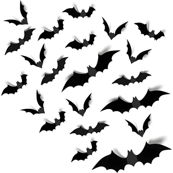 60PCS Halloween Bats Decorations, Wall Decor Halloween Party Indoor ...