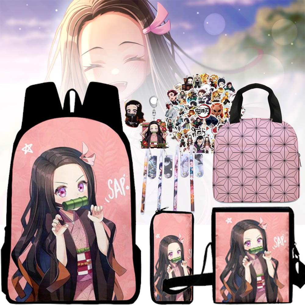 60PCS Kamado Nezuko Demon Slayer Anime Cosplay Unisex Students School ...
