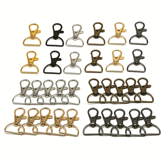 60PCS Key Chain Clip Hooks, Swivel Clasp Hooks, D Ring Clip Lanyard ...