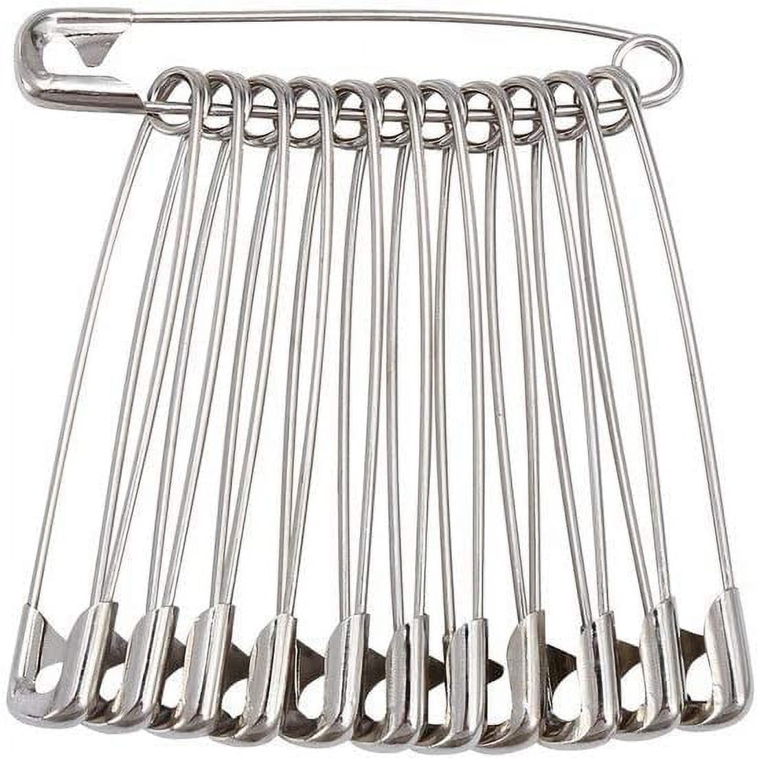 60PCS Large Safety Pins, Durable, Rust-Resistant Nickel Plated Steel ...