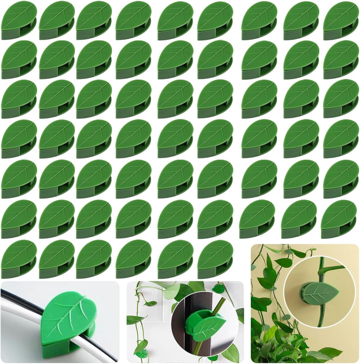 60PCS Plant Climbing Wall Fixture Clips Self-Adhesive Plant Fixer ...