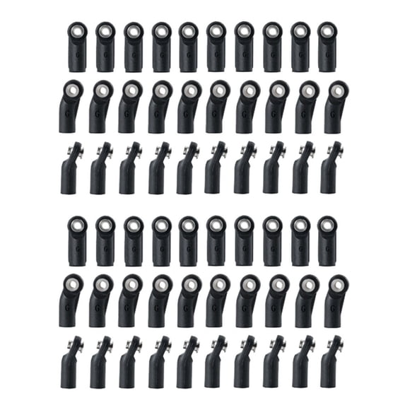 60PCS Plastic Rod Ends Link Balls Head Linkage Joint for 1/10 RC ...