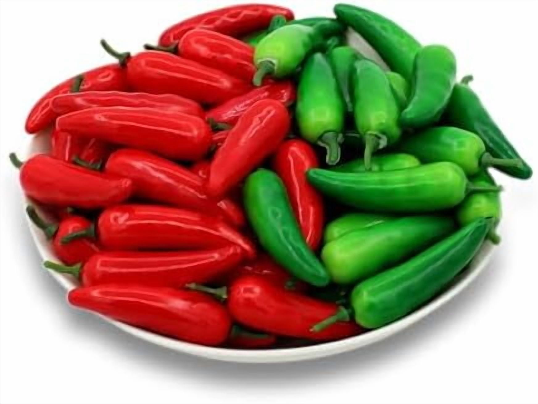 60PCS Realistic Mini Fake Hot Chili,Simulation Lifelike Pepper,Chili ...